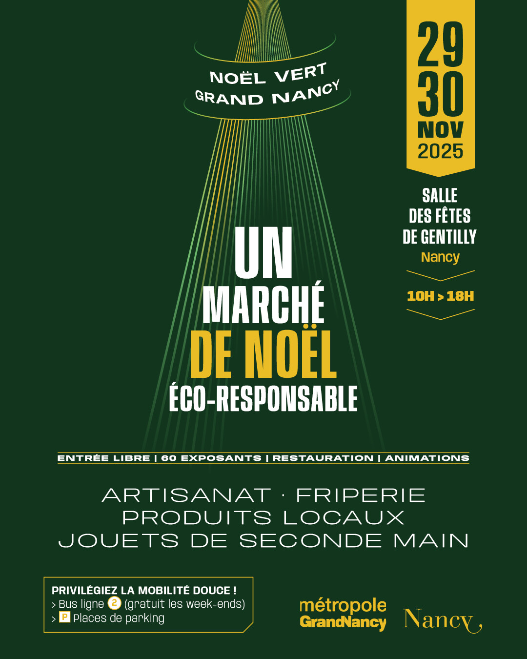Noël Vert 2025 : le marché de Noël éco-responsable du Grand Nancy ...